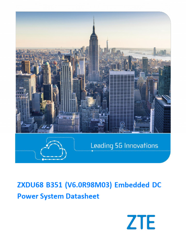 ZXDU68 B351 (V6.0R98M03) Embedded DC Power System Datasheet 160523 | PDF