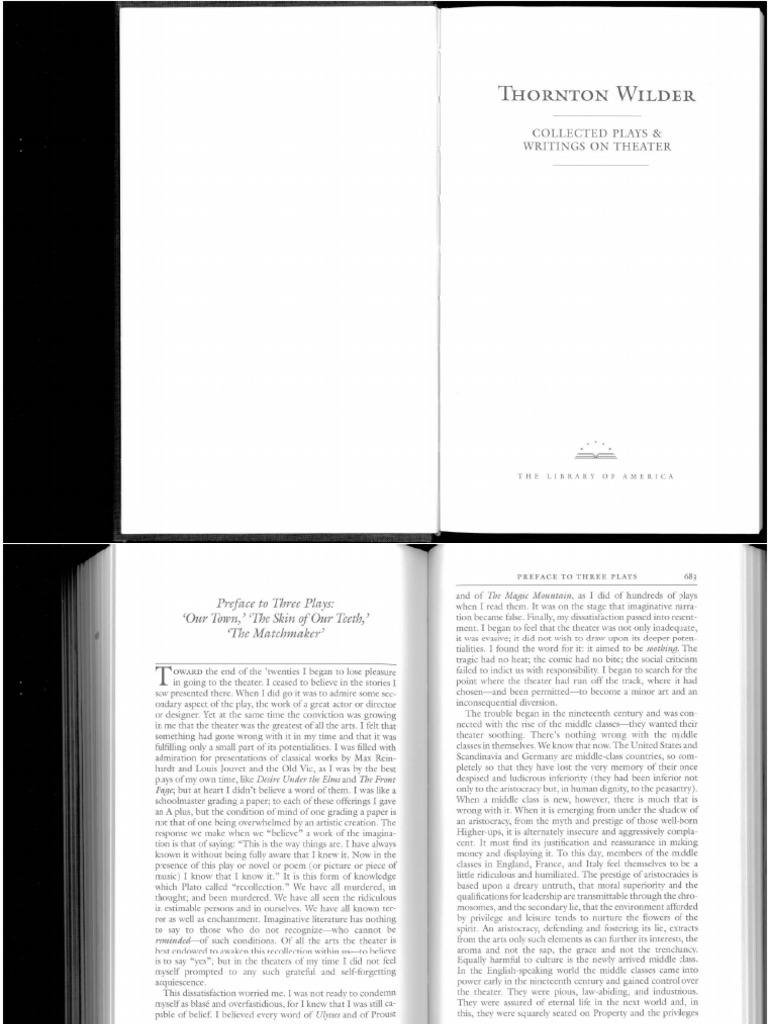 Thornton WilderPreface - Plays | PDF