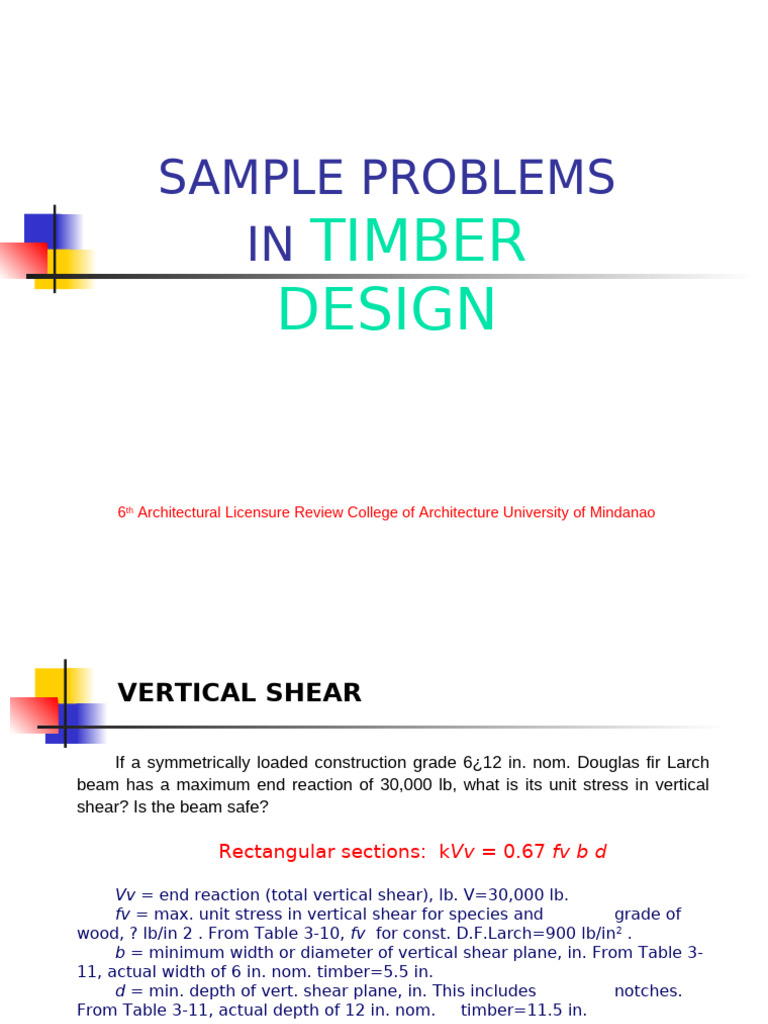 UM Timber Design | PDF