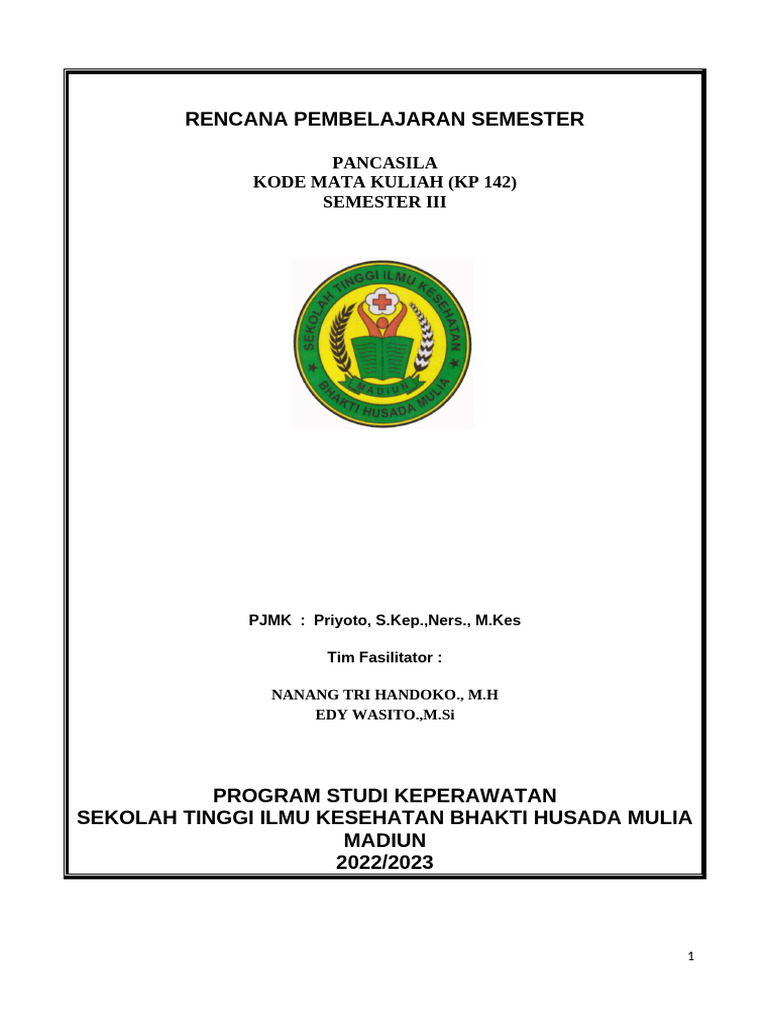 RPS Pancasila | PDF