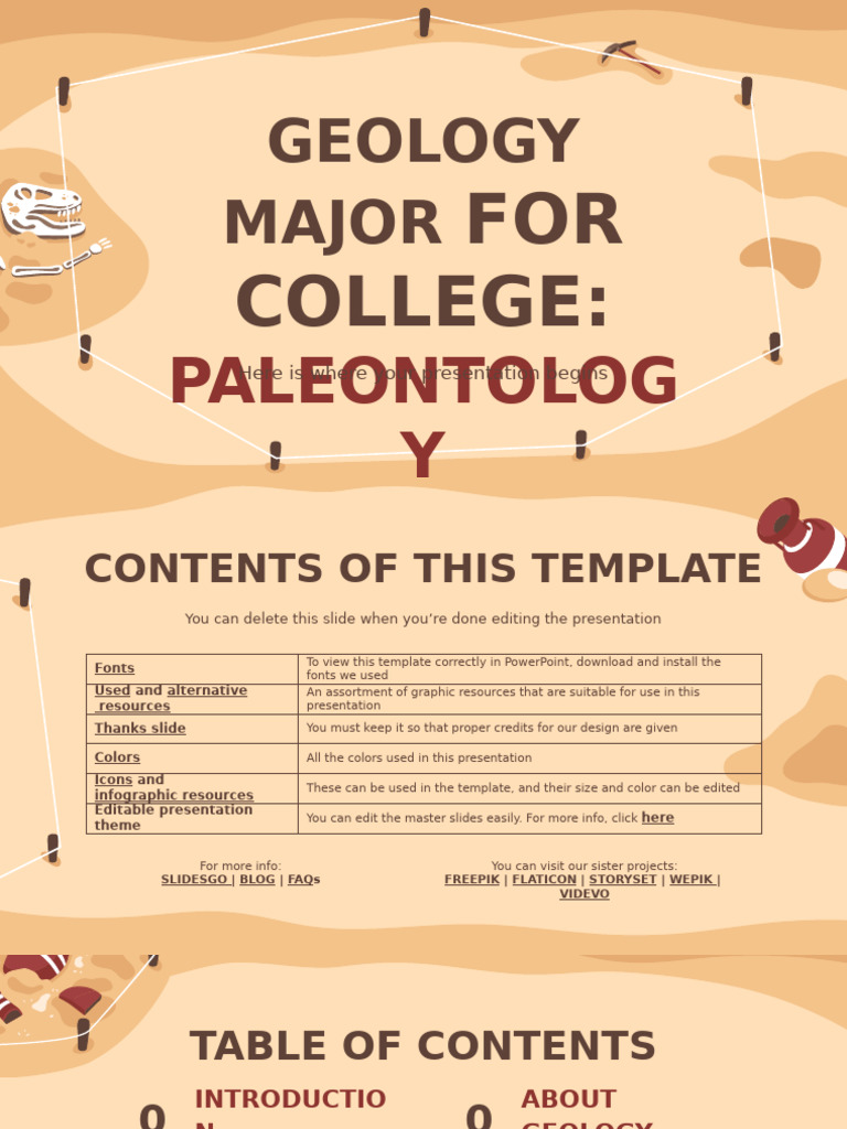 Geology Major For College - Paleontology by Slidesgo | PDF