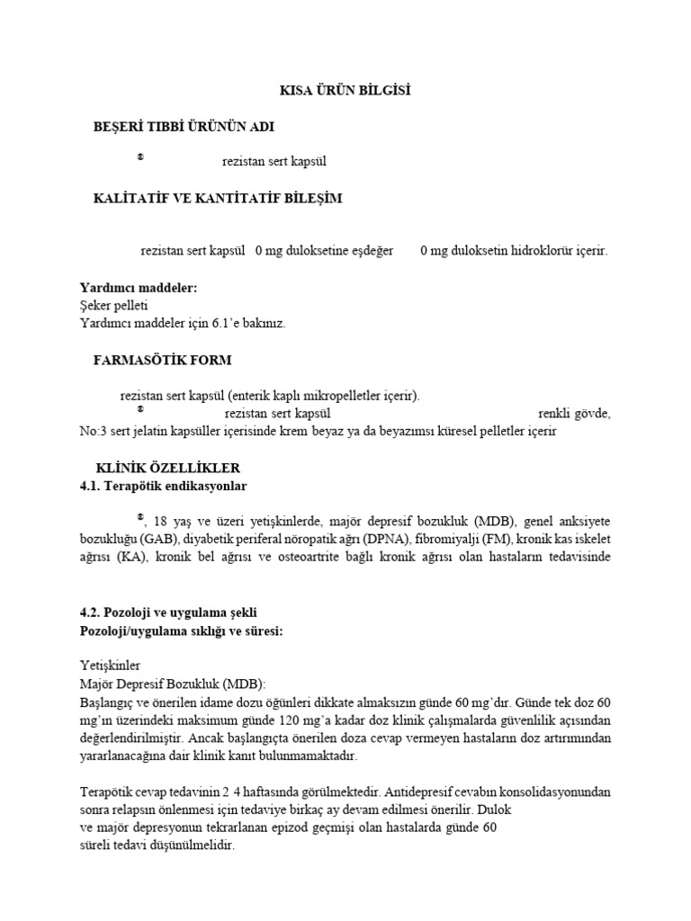 Duloxx 30 MG Kapsul | PDF