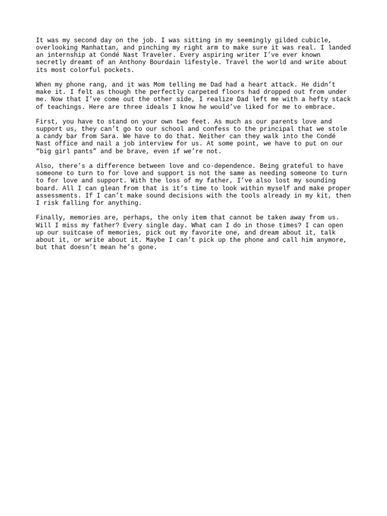 My First Narrative Essay | PDF