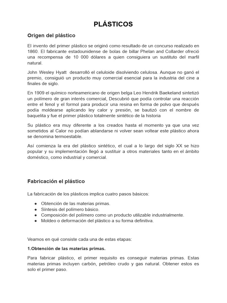 PLÁSTICOS | PDF