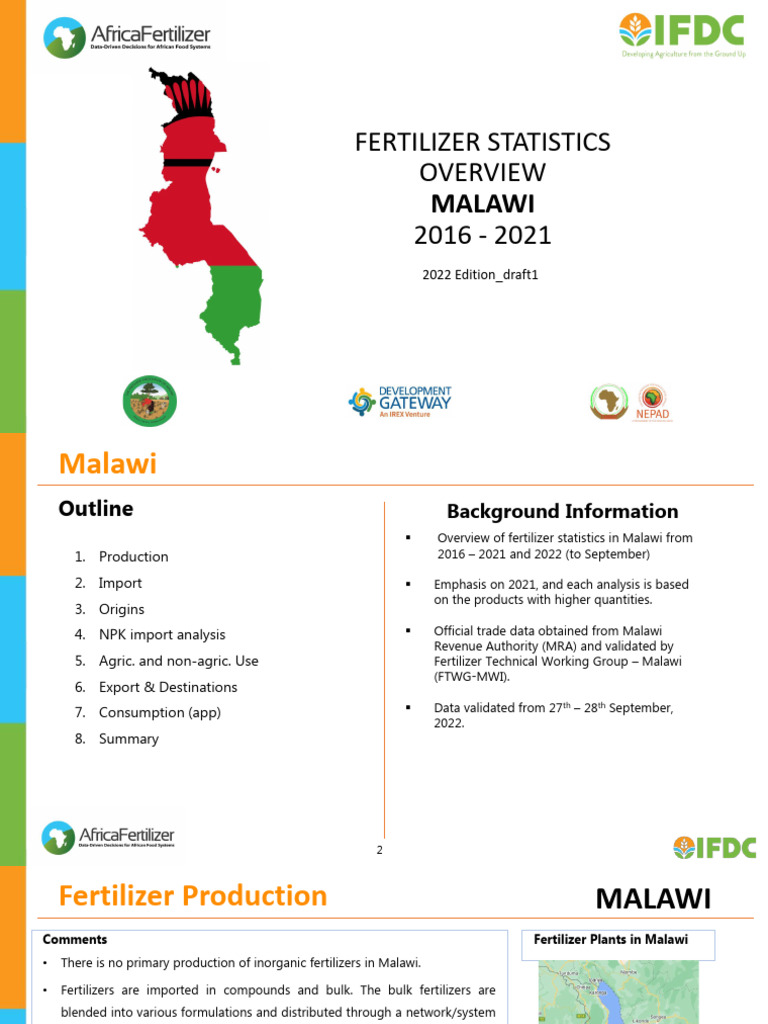 Malawi Fertilizer Statistics Overview 2022 Edition - EN | PDF