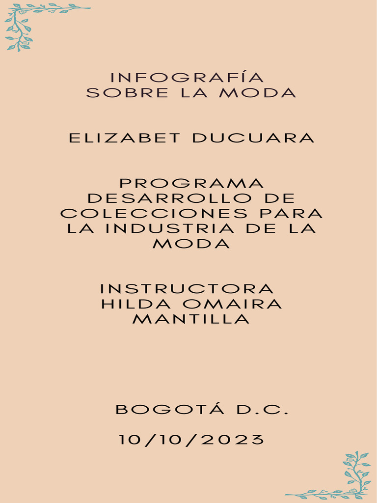 Infografía Moda Otoño Elegante | PDF