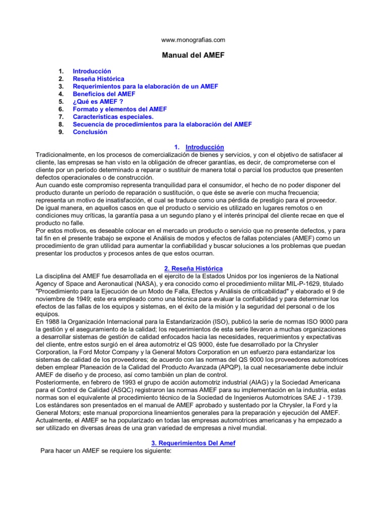 Manual Amef | PDF | Iso 9000 | Calidad (comercial)