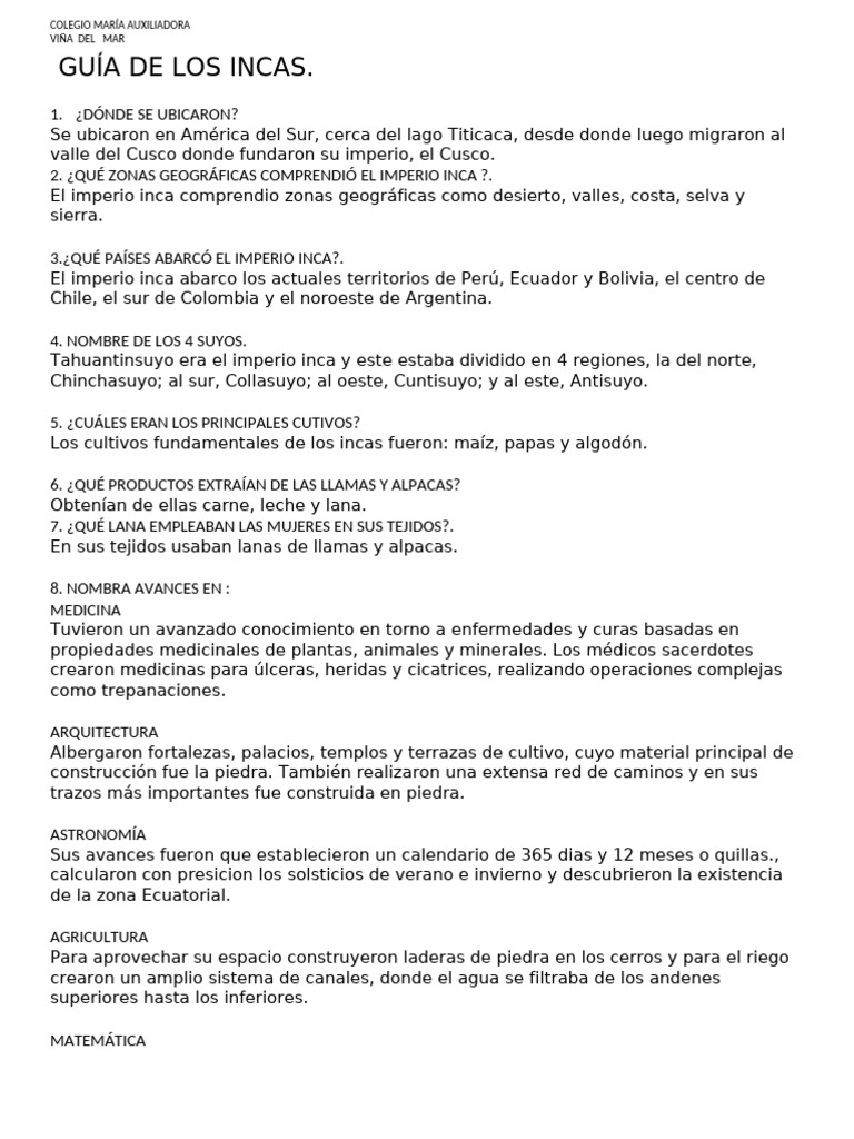 Guía de Los Incas | PDF