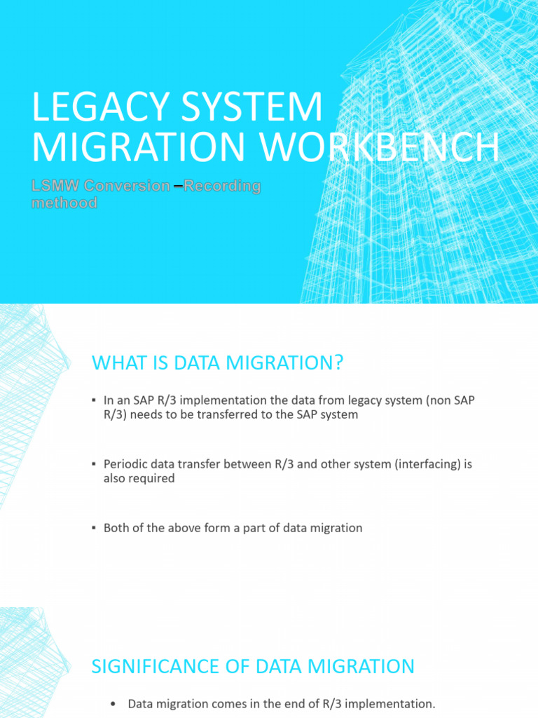 LSMW: Legacy System Data Migration | PDF | Computer File | Menu (Computing)