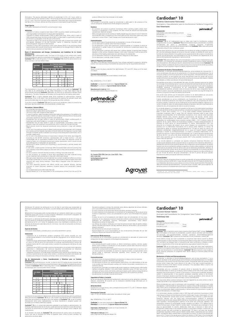 Cardiodan Vasodilatador | PDF | Corazón | Medicina CLINICA