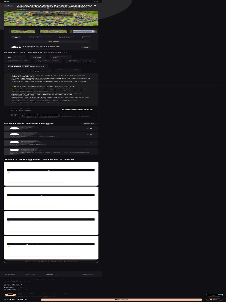Th-12 Fully Max Giant Guantlet Frozen Arrow LVL 17 Fireball Rename Free ...