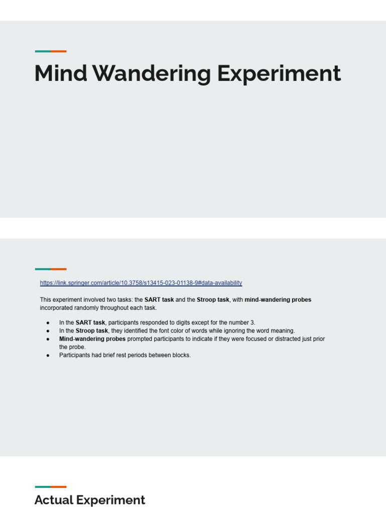 Mind Wandering | PDF