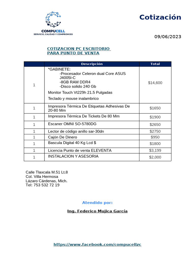 Cotizacion PC Nuevas | PDF