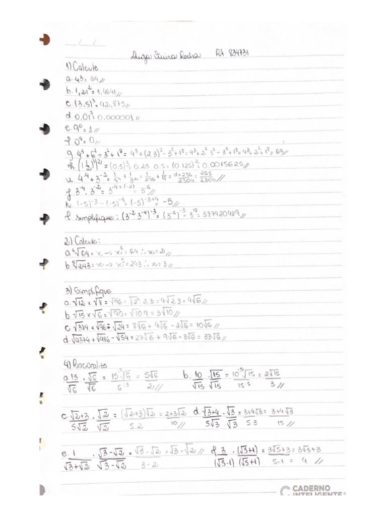 Lista de Exercícios 3 Mat | PDF