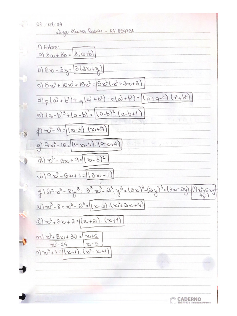 Lista de Exercícios 4 Mat | PDF