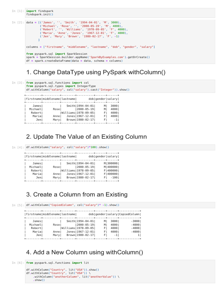 Pyspark WithCoulmn Usage With Examples 1723153157 | PDF