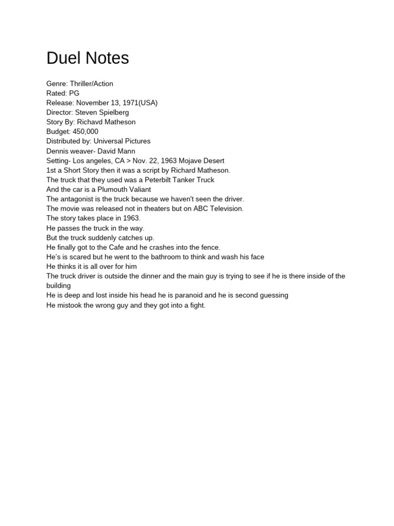 Duel | PDF