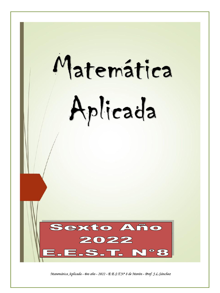 Matemática Aplicada 22 | PDF | Espacio vectorial | Integral