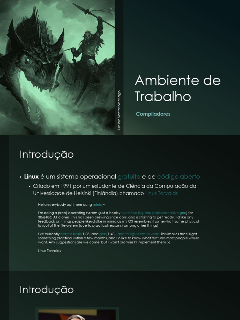 Ambiente de Trabalho - Linux | PDF