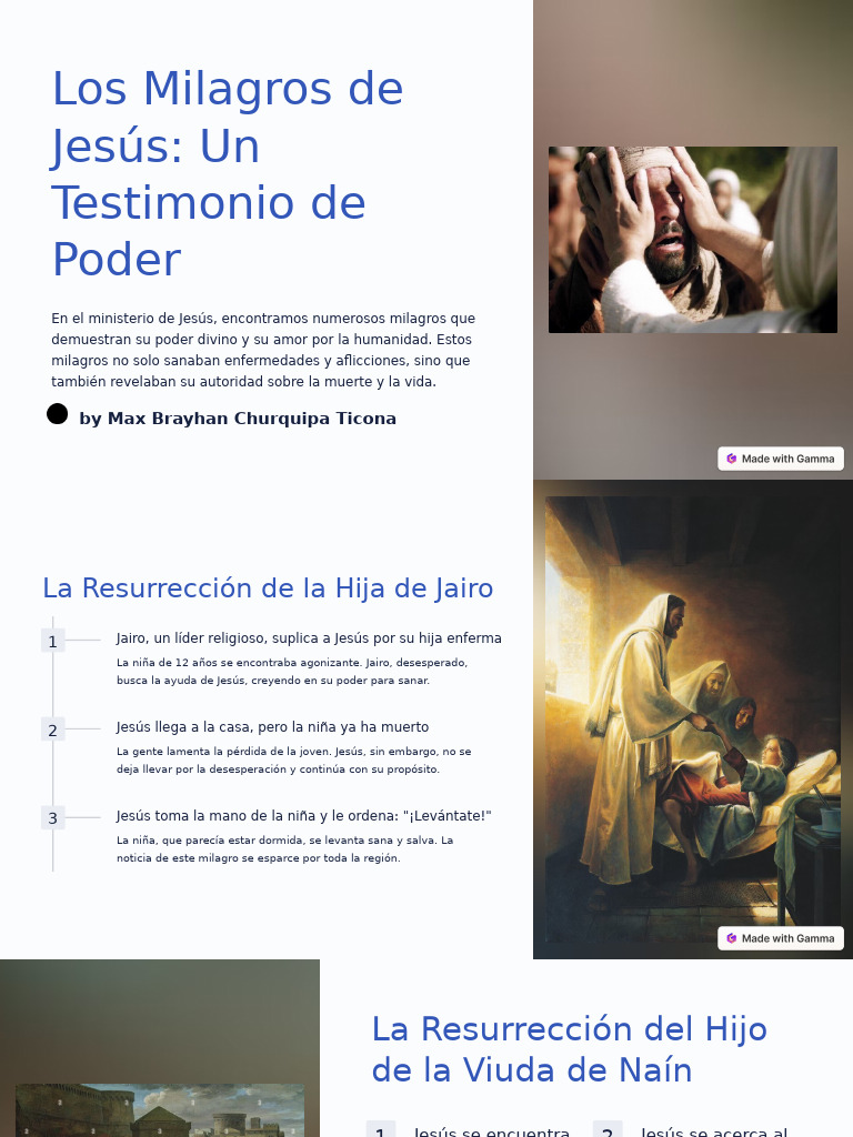 Los Milagros de Jesus Un Testimonio de Poder | PDF