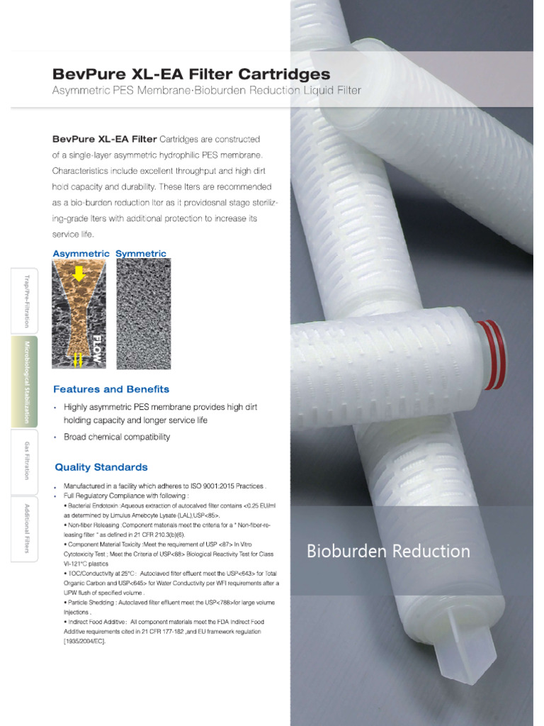 BPXL EA - BevPure XL-EA - Asymmetric PES Bioburden Reduction Liquid ...