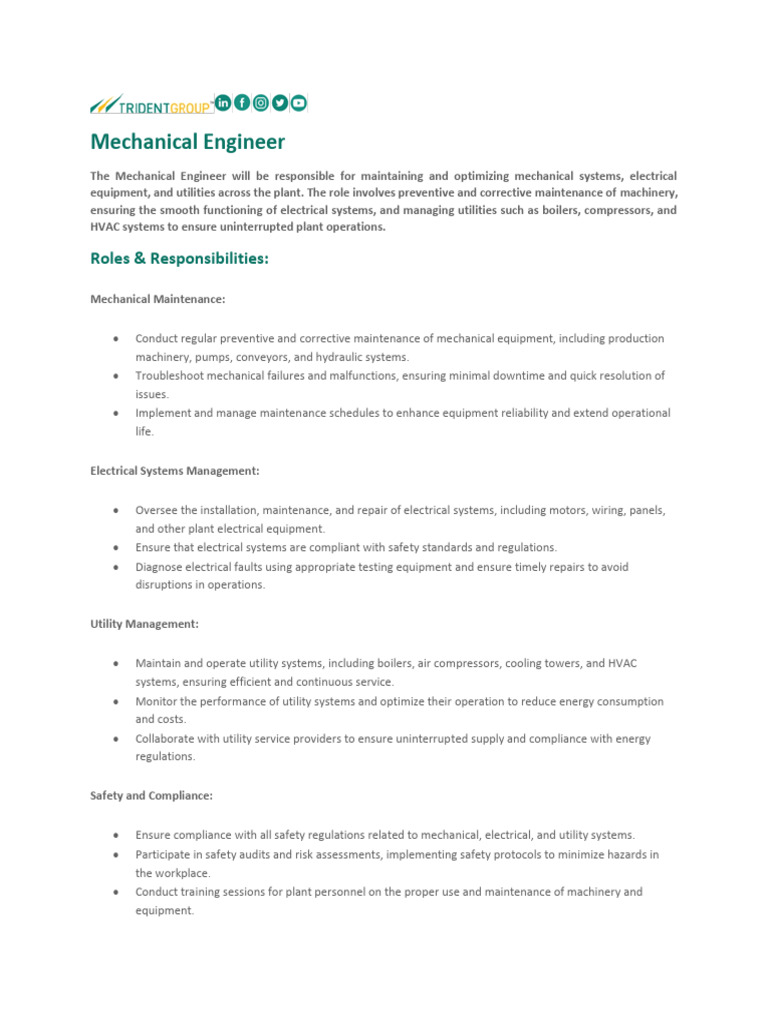 Mechanical Engineer | PDF