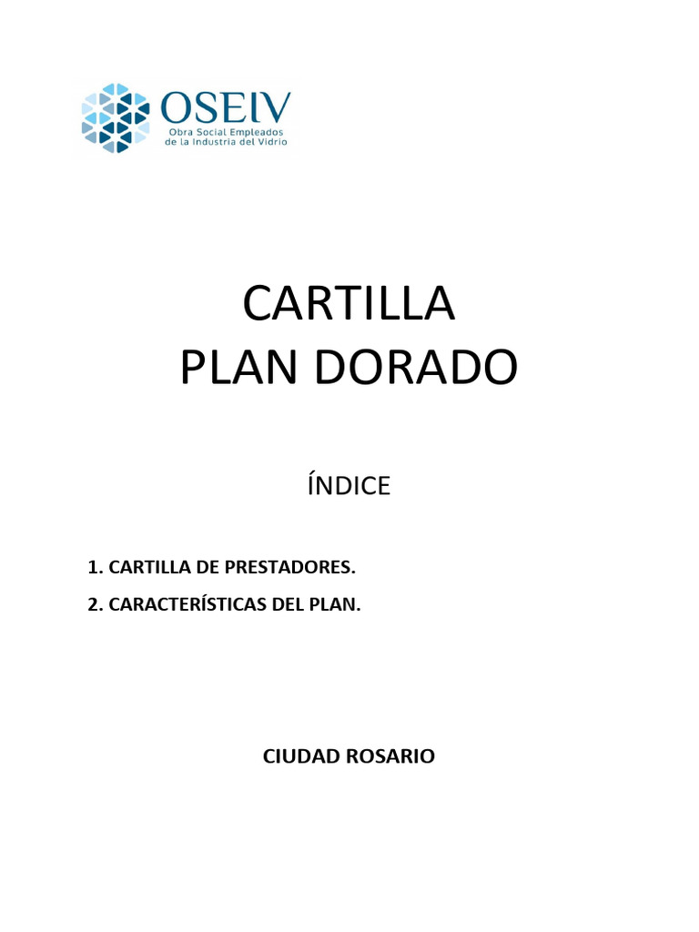 Cartilla Plan Dorado Ros-1 | PDF