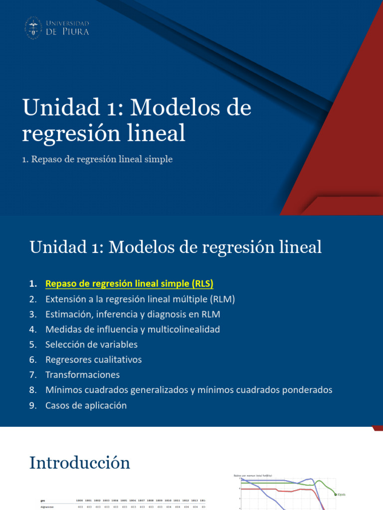 Unidad 1 - 1. Repaso de Regresión Lineal Simple | PDF