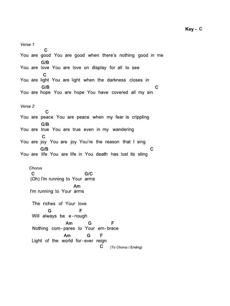 Forever Reign - SongSelect Chart in C | PDF