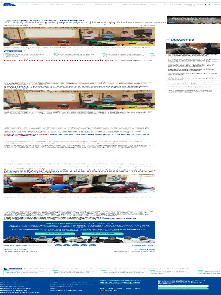 47 000 Écoles Publiques Du Maharashtra Numérisées Grâce À Un Effort Communautaire | PDF