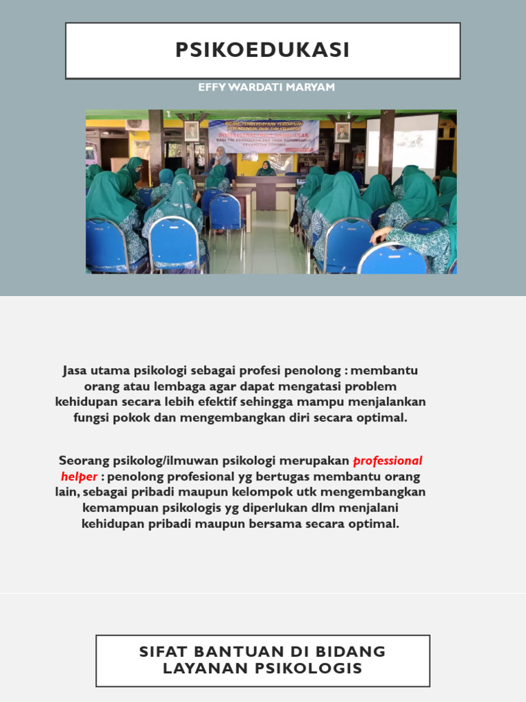 2.1 - Pengantar PSIKOEDUKASI | PDF