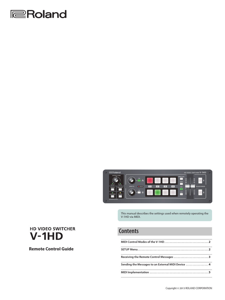 V-1HD RC Guide E01 W | PDF