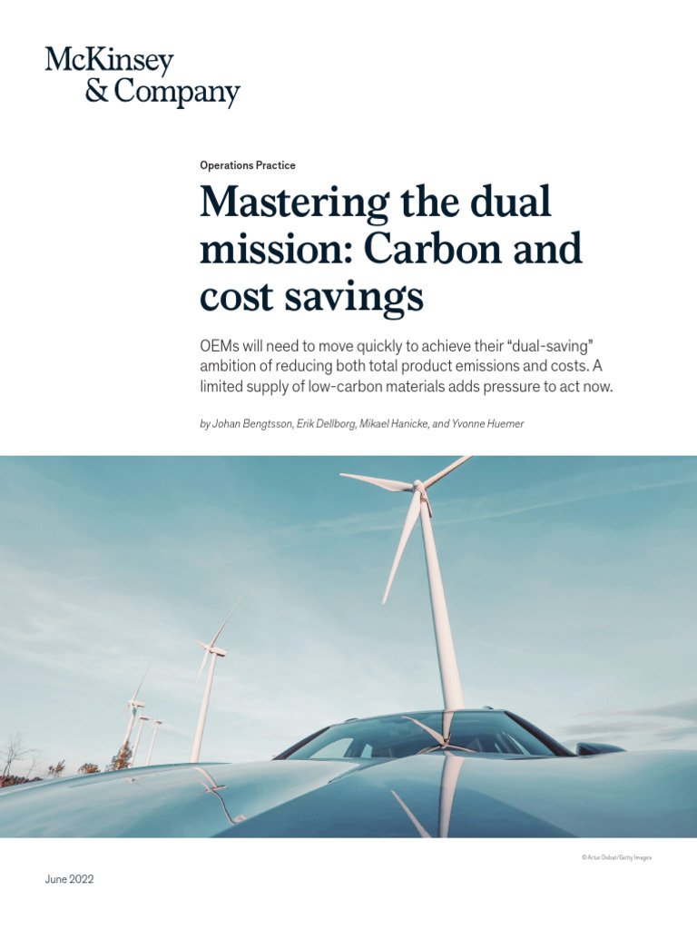 Mastering The Dual Mission Carbon and Cost Savings v2 | PDF