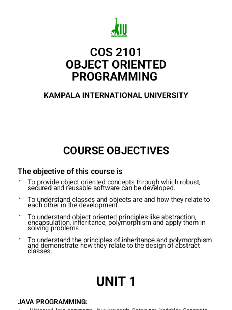 Oop SUMMARY | PDF