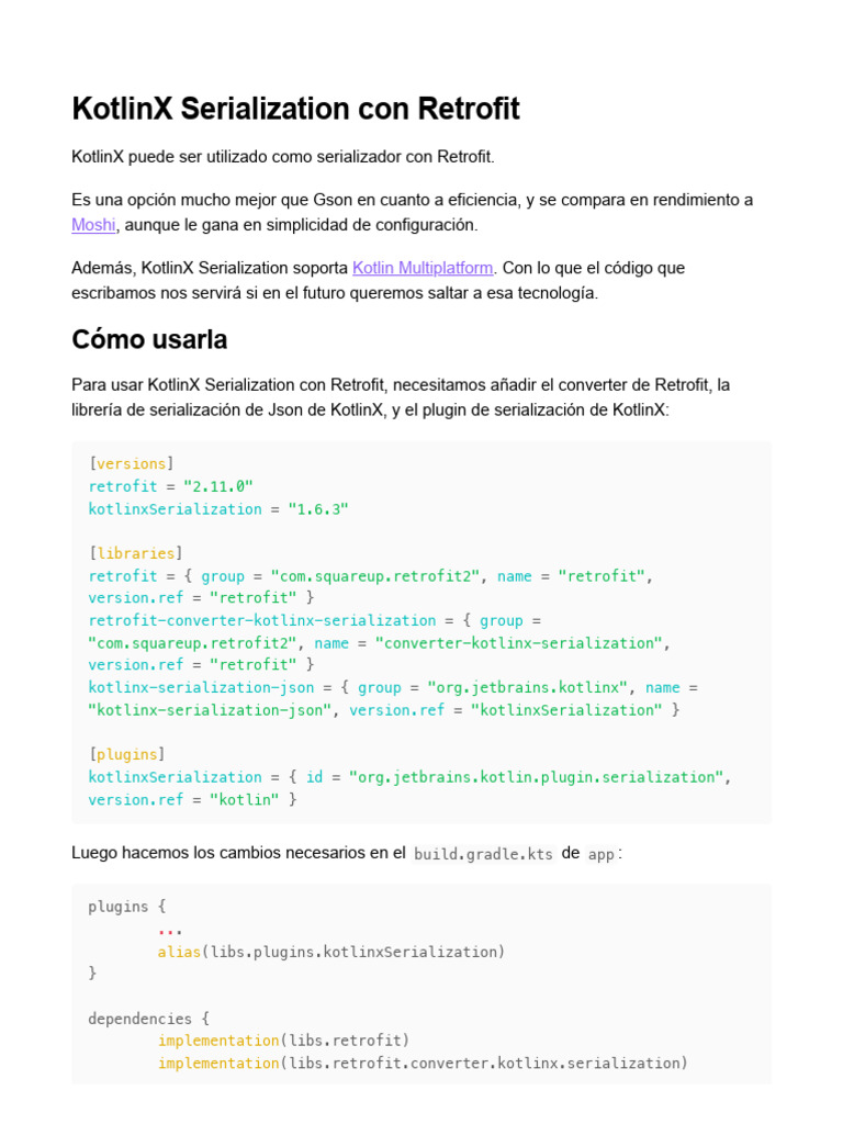 Kotlinx Serialization Retrofit | PDF