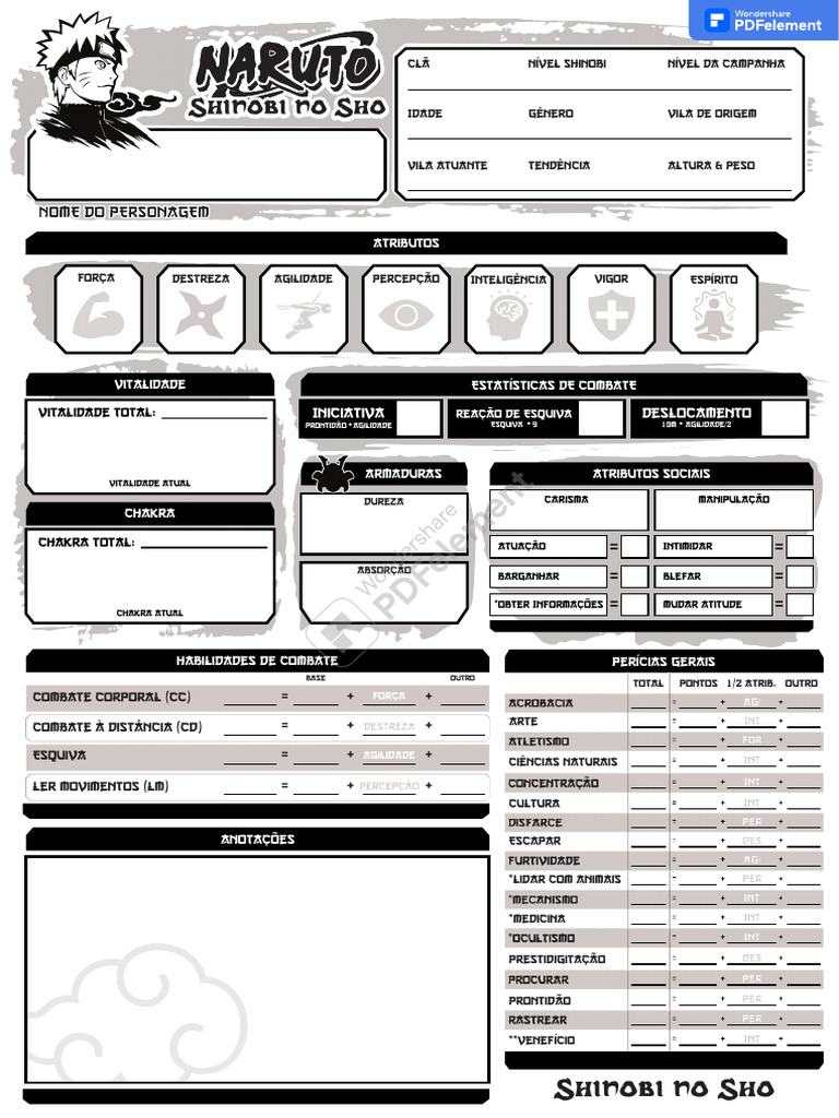 Naruto Ficha Kudo | PDF