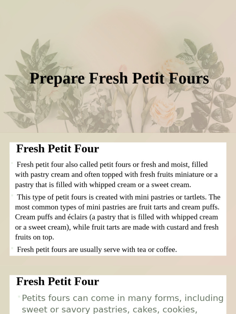 Petit Four | PDF