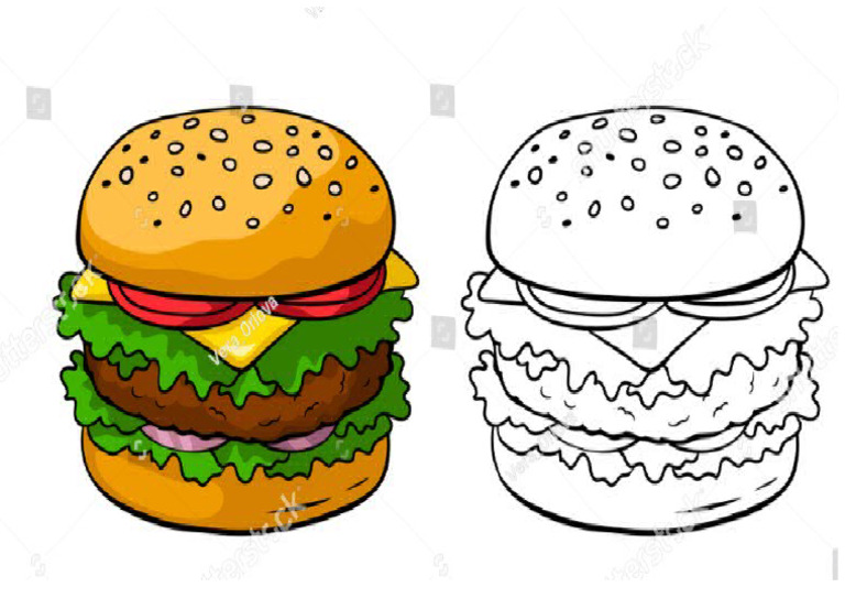 Burger To Color | PDF