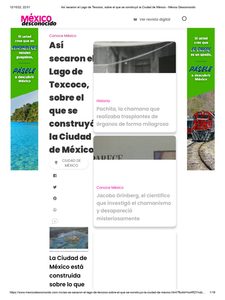 Lago Texcoco Desecación | PDF