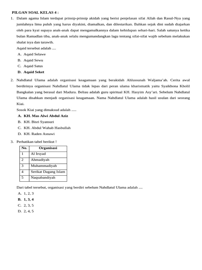 Soal LCC SD Mi | PDF