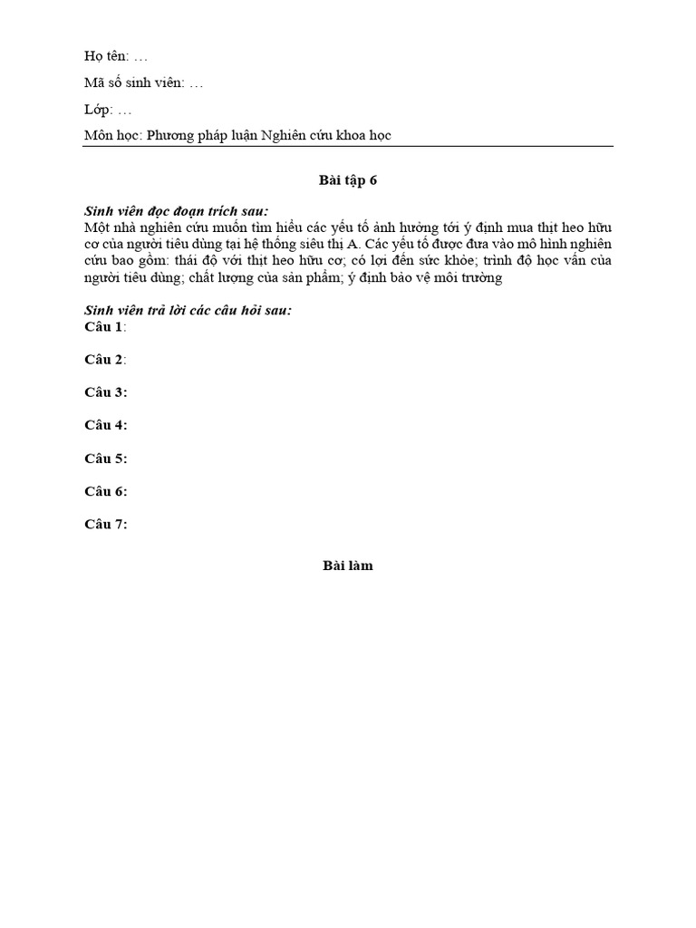 Bai Tap 6 | PDF