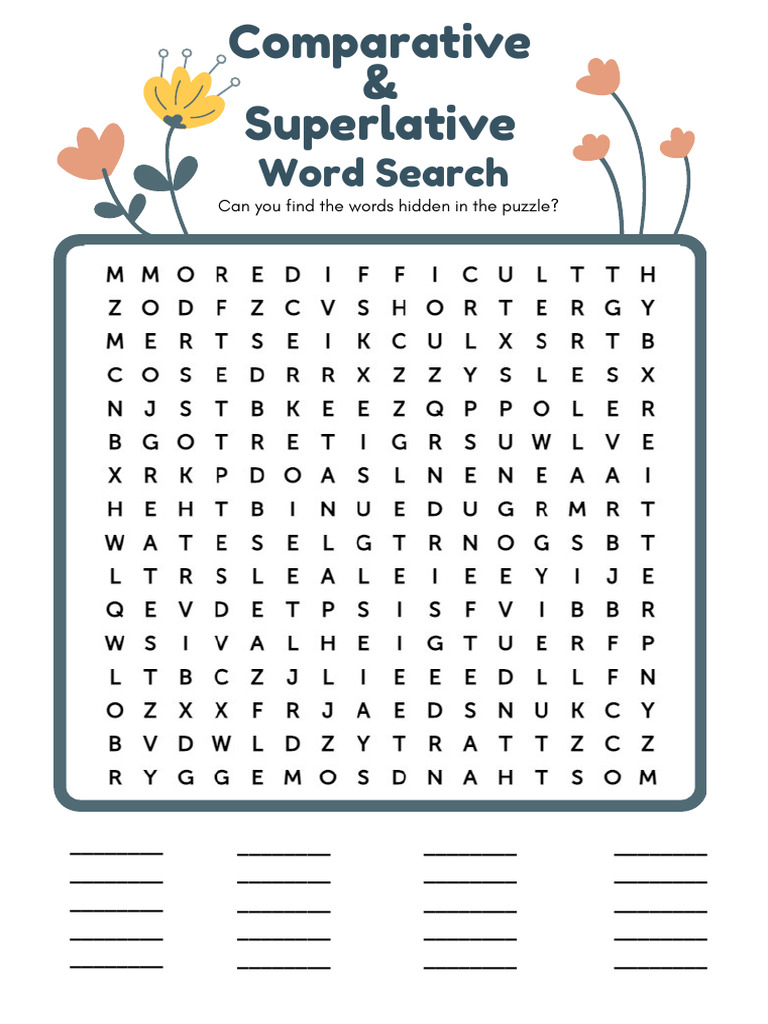 White Colorful Spring Word Search Worksheet | PDF