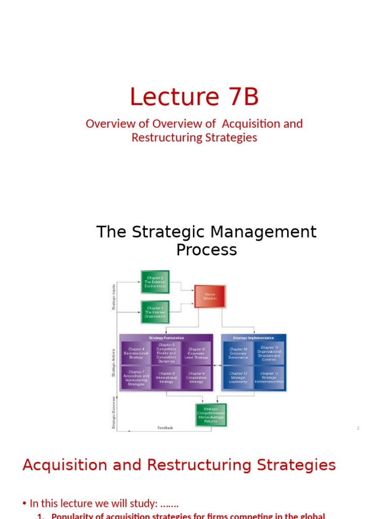 Lesson 7B Revised Overview Aqusition and Restructuring strategies | PDF