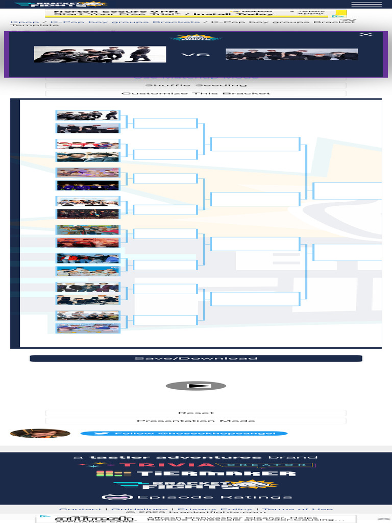 K-Pop Boy Groups Bracket - BracketFights | PDF
