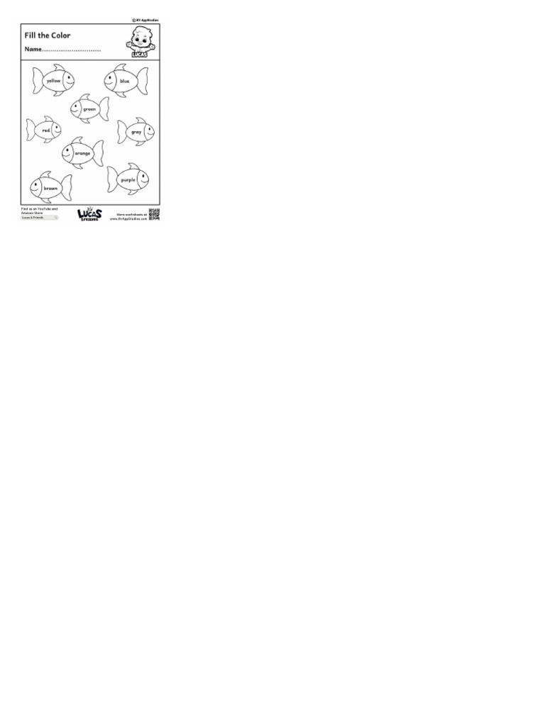 158 Free Printable Worksheets For Kids Fill The Colour in Pictures ...