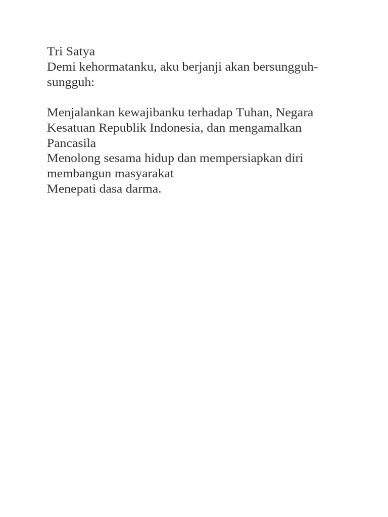 Tri Satya | PDF