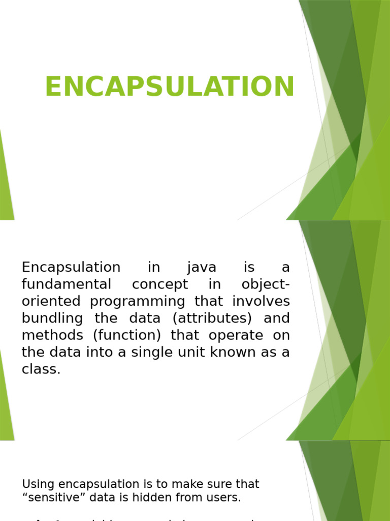 ENCAPSULATION | PDF