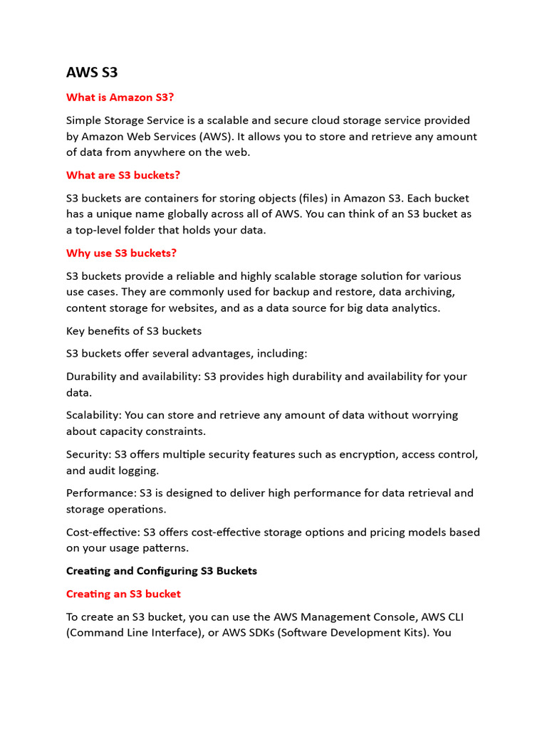 Aws S3 | PDF