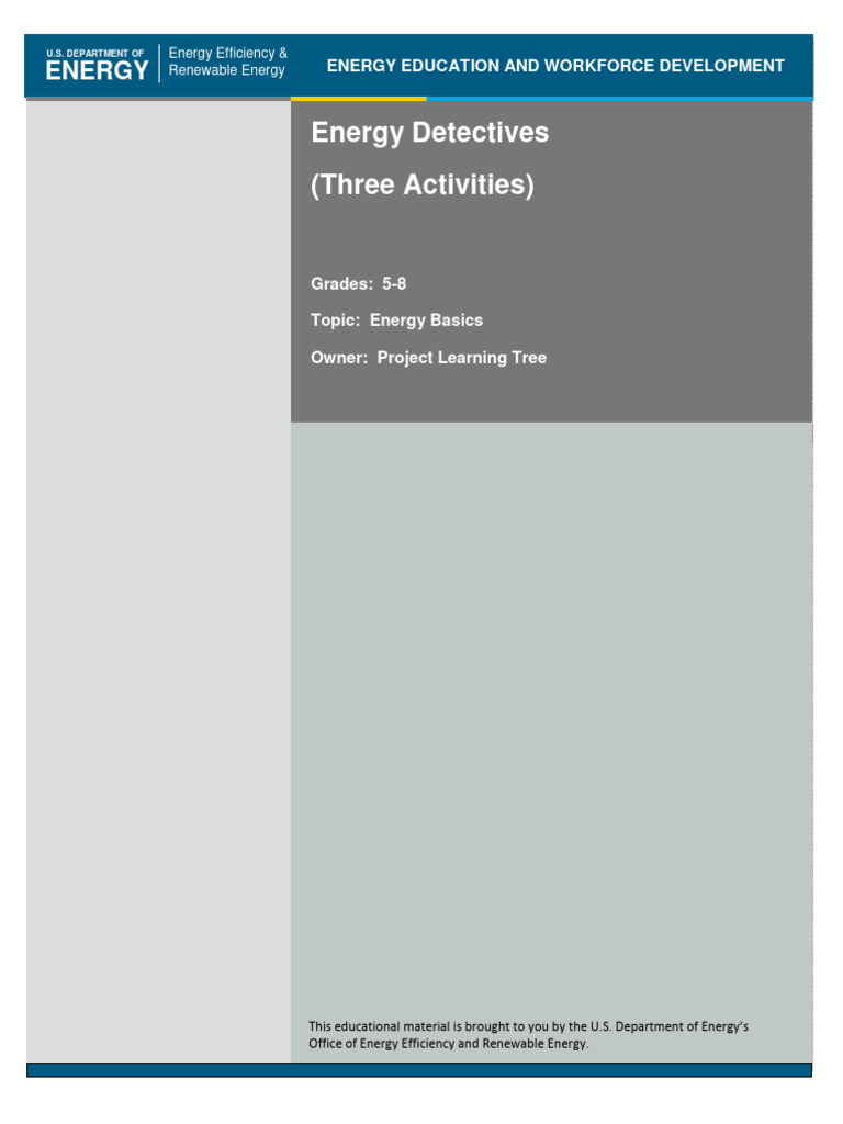 Energy Detectives 3 Activities | PDF