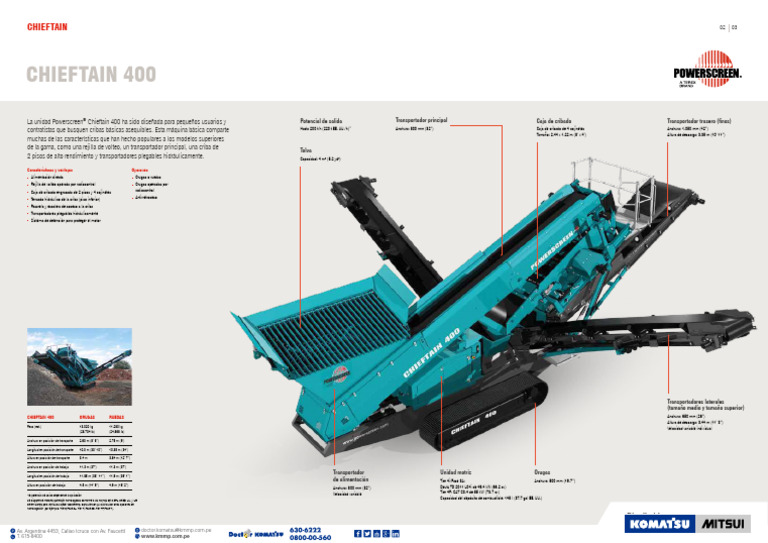 Powerscreen Screening Brochure 2017 ES CHIEFTAIN 400 | PDF